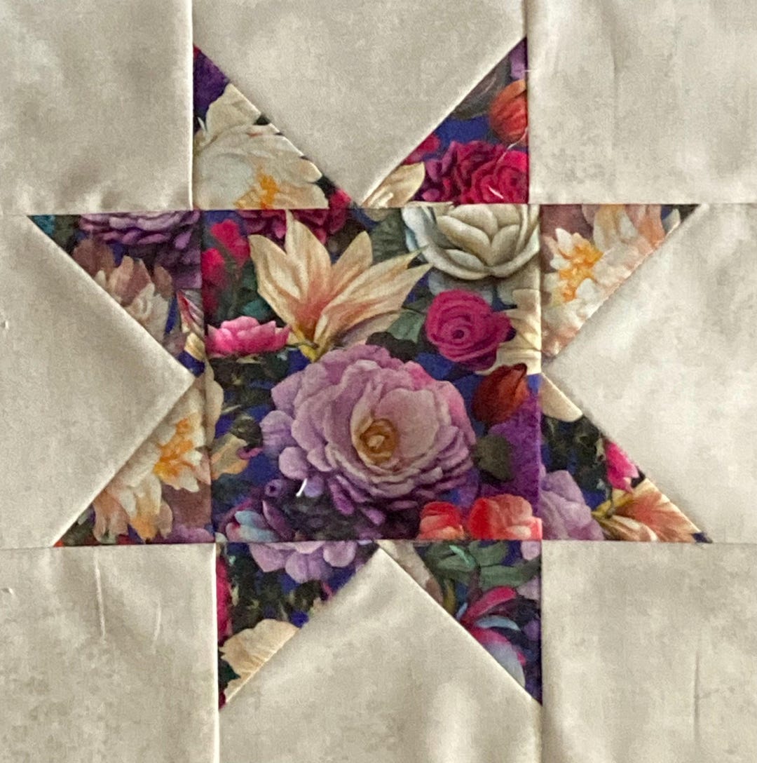 Newly Completed Pre-sewn Suzanne’s Star Quilt Blocks.. Set of 12 Plus ...
