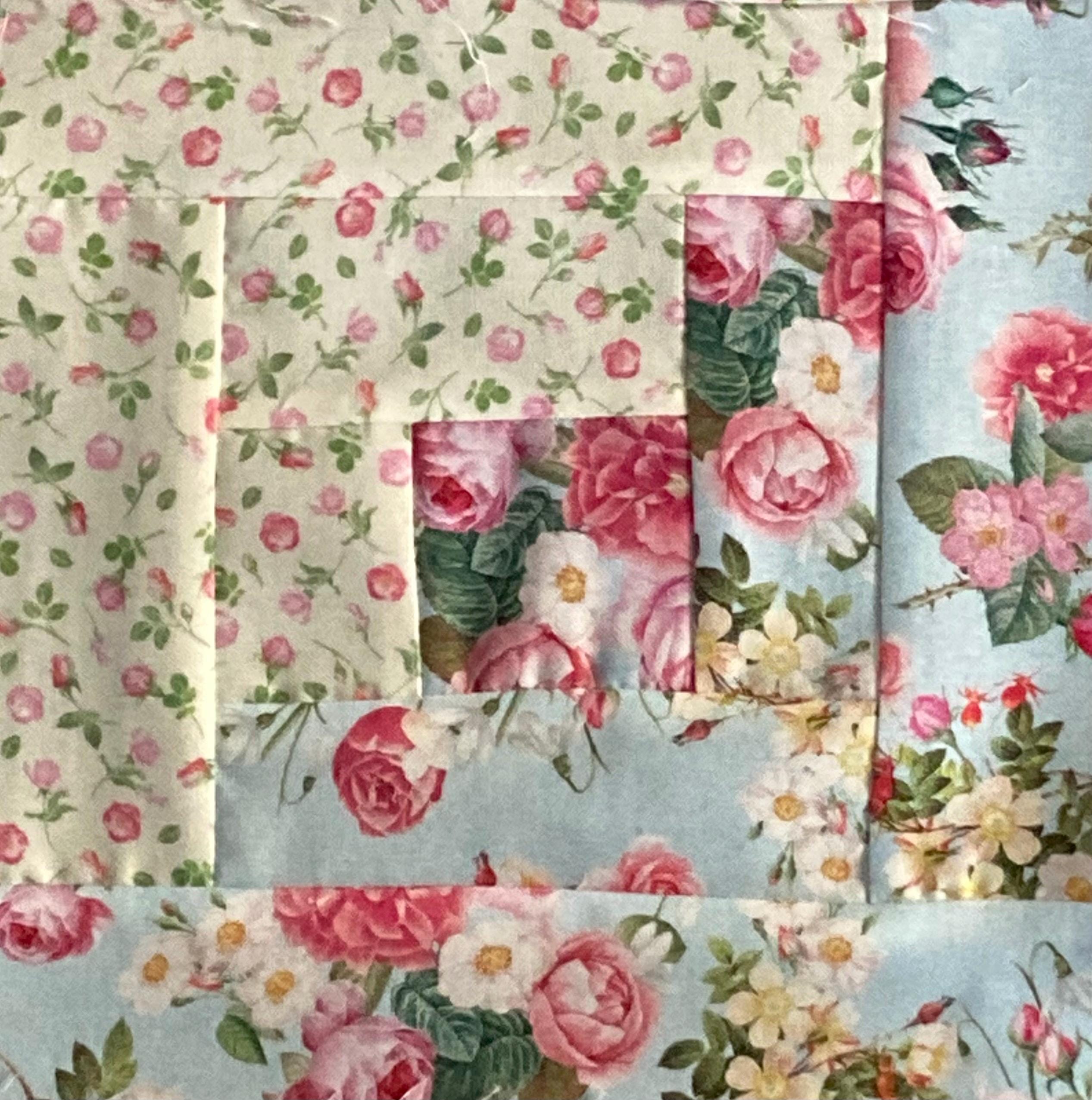 Floral Quilt Blocks - Set of 16 Log Cabin - Timeless Treasures - Etsy