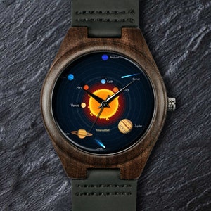 The Solar System, Eight Planets Watch, Unisex Men's and Women's Wrist ...