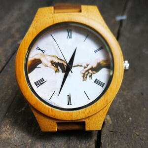 The Creation of Adam, Christian Watch, Classic Painting Watch, Unisex ...