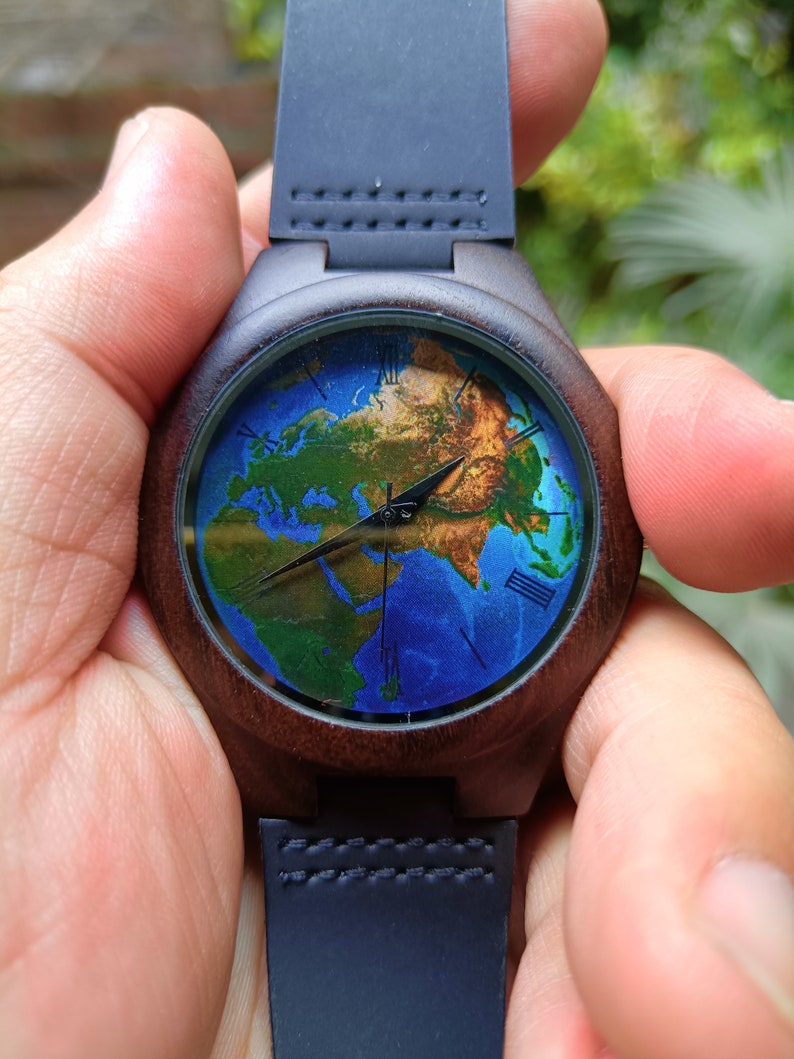 World Map Watch Ocean Map Watch Map Watch Unisex Men's - Etsy