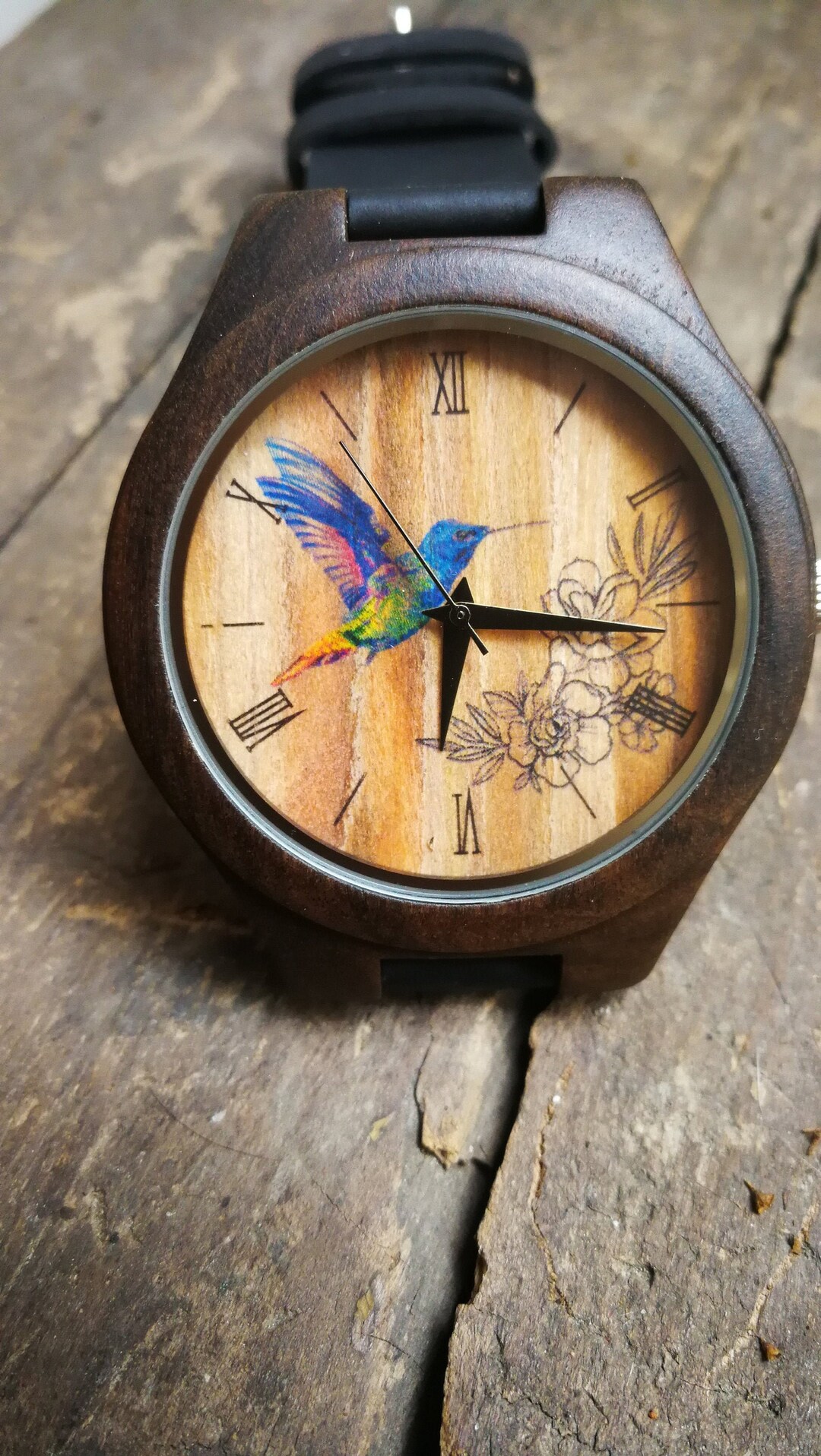 Hummingbird Watch, Peony Flower Watch, Bird Watch, Unisex, Men's and ...