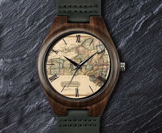 Vintage New York City Map Watch World Map Watch | Etsy
