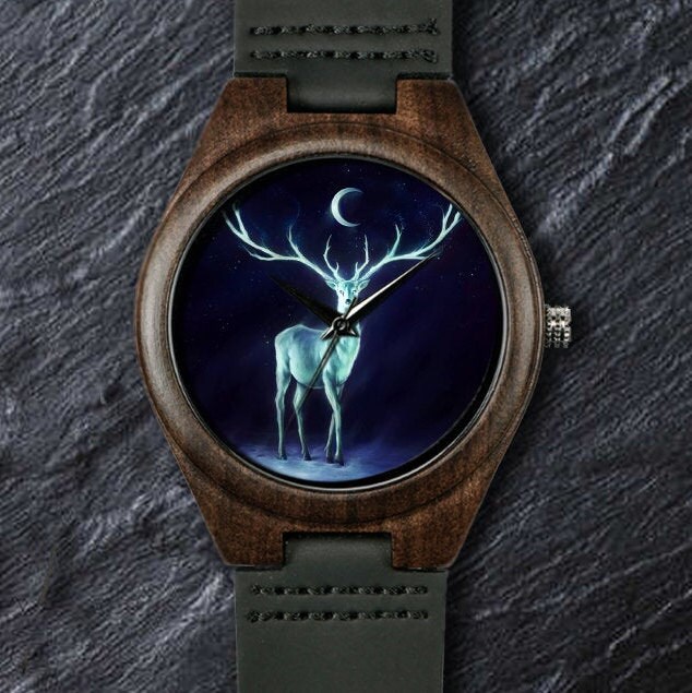Stag Watch Deer Watch Wild Animal Watch Moon Night Watch | Etsy