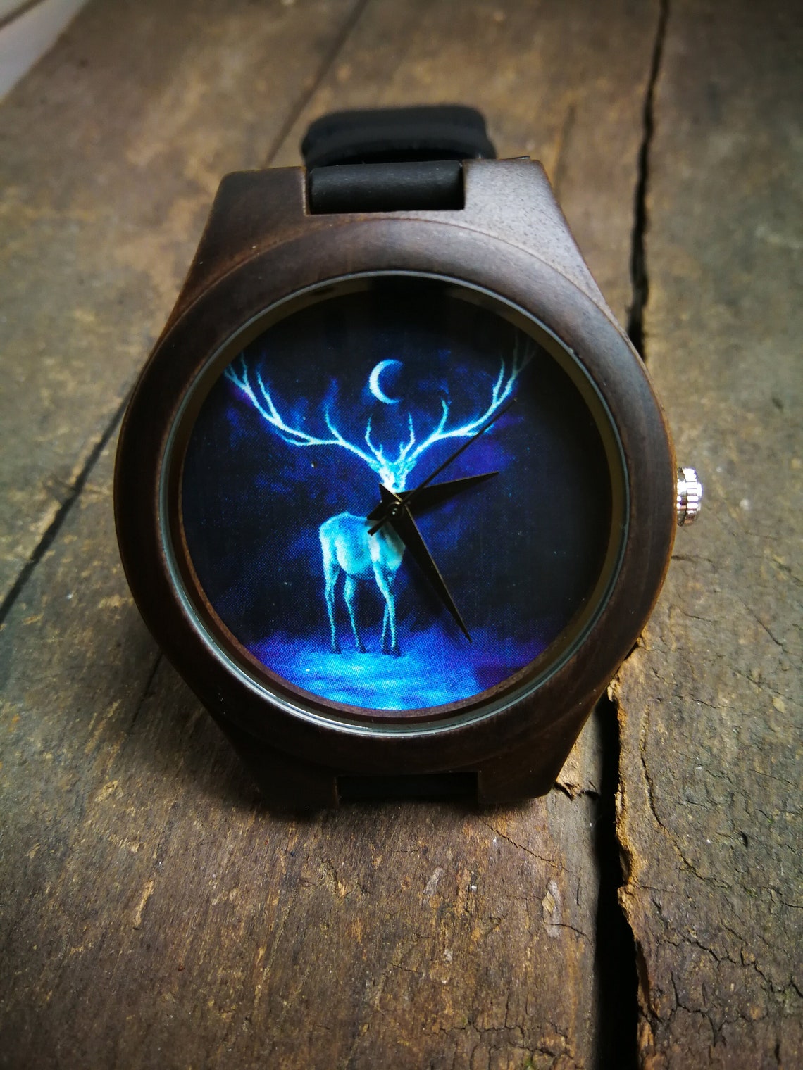 Stag Watch Deer Watch Wild Animal Watch Moon Night Watch - Etsy UK