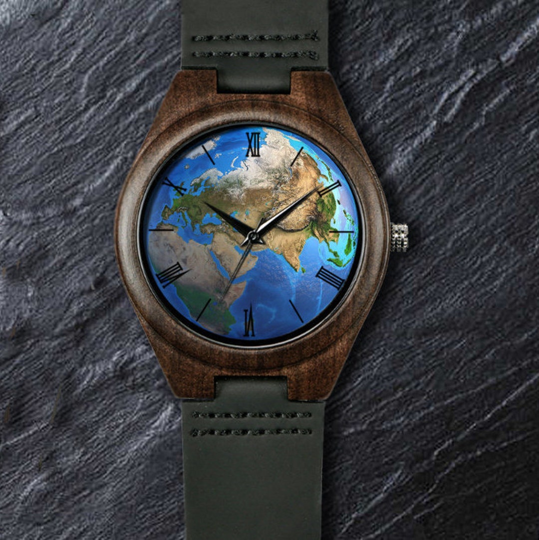 World Map Watch Ocean Map Watch Map Watch Unisex Men's - Etsy