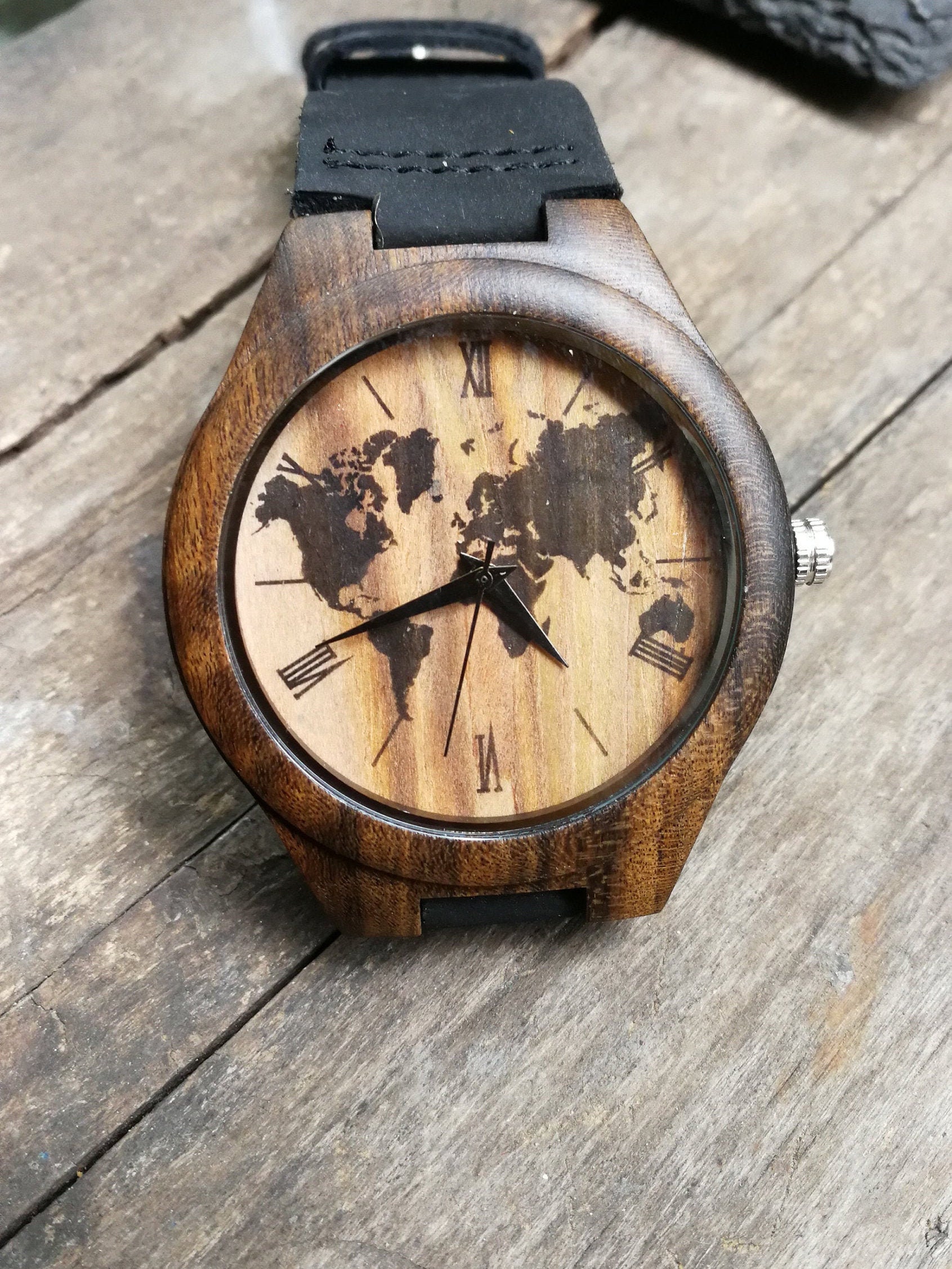 Vintage World Map Watch World Map Watch Map Watch Unisex - Etsy UK