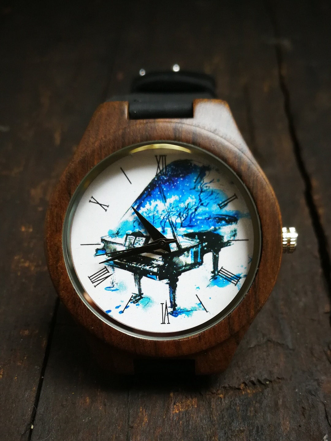 Vintage Grand Piano Watch, Classic Music Watch, Pianist Watch, Unisex ...