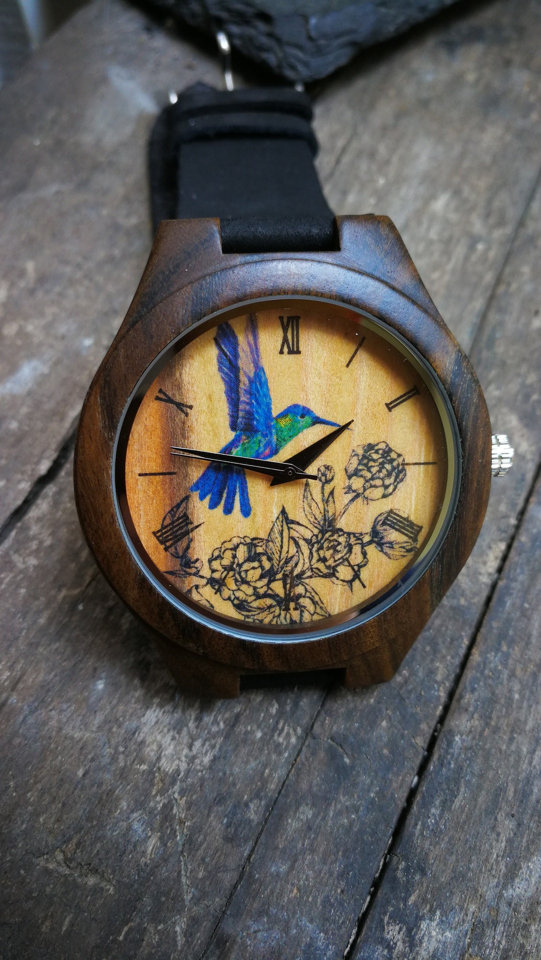 Hummingbird Watch, Peony Flower Watch, Bird Watch, Unisex, Men's and ...