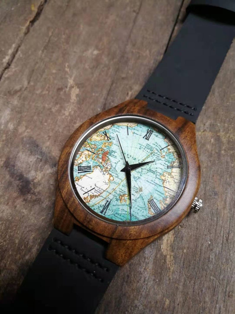 Arctic Circle Map Watch, World Map Watch, Map Watch, Unisex, Men's and ...