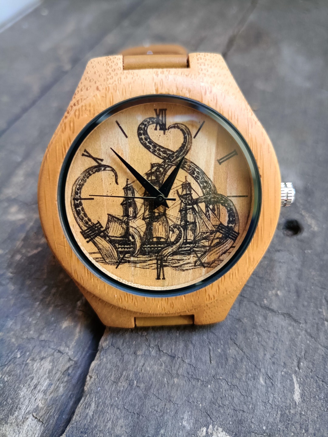 Octopus Sea Monster Watch, Boats Watch, Pirate Watch, Unisex, Men's ...