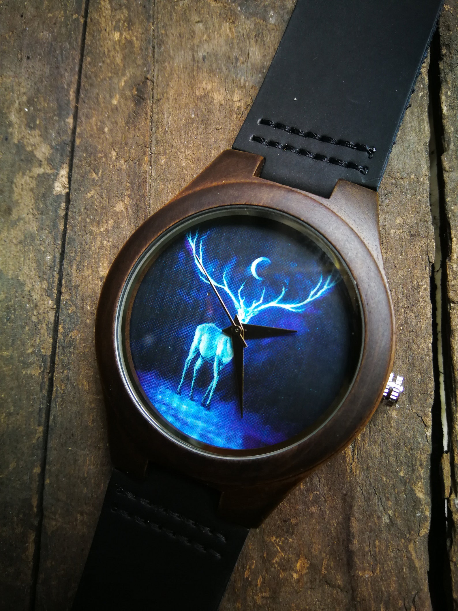 Stag Watch Deer Watch Wild Animal Watch Moon Night Watch - Etsy UK