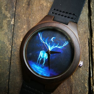 Stag Watch, Deer Watch, Wild Animal Watch, Moon Night Watch, Unisex ...