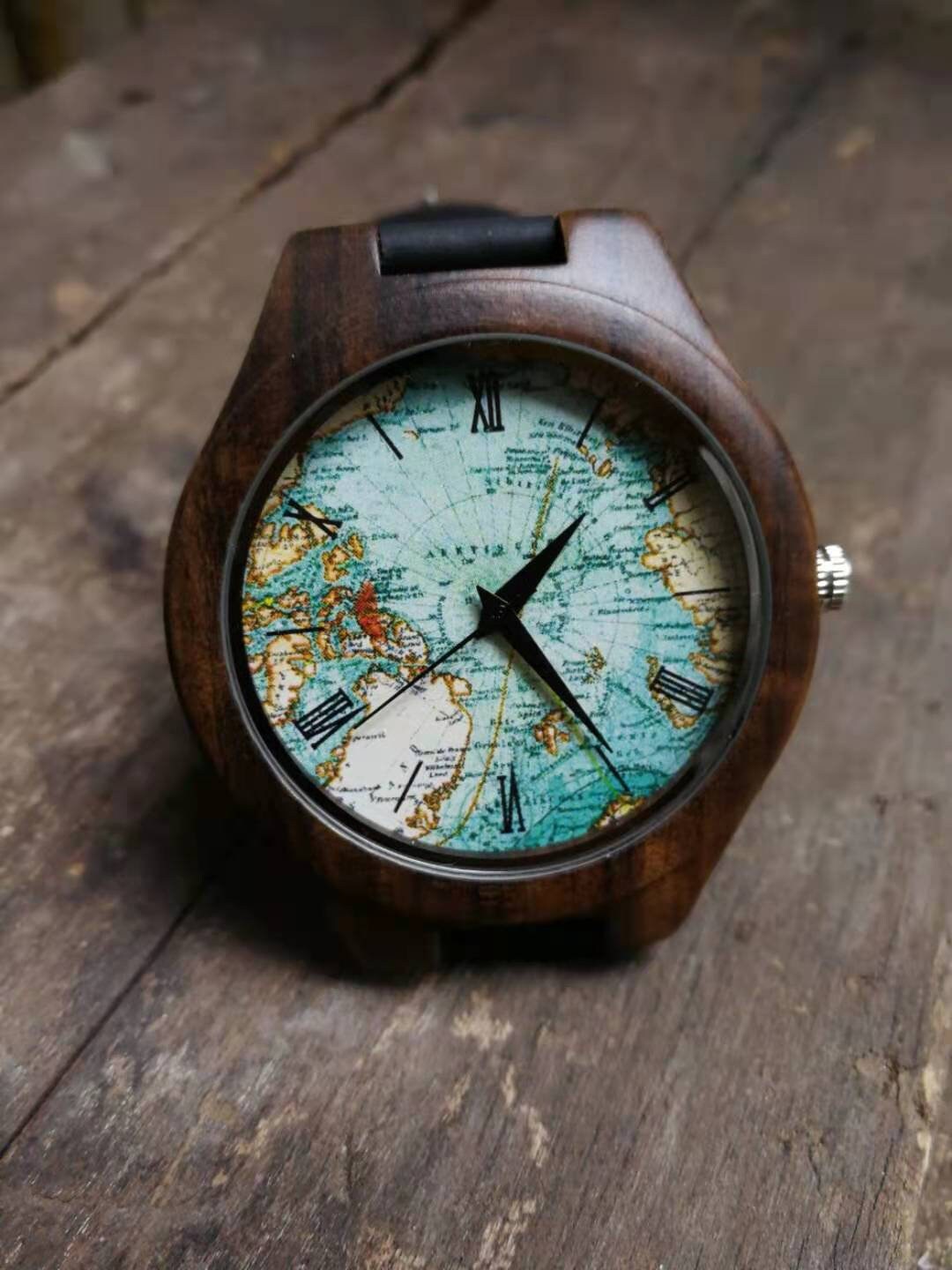 Arctic Circle Map Watch, World Map Watch, Map Watch, Unisex, Men's and ...