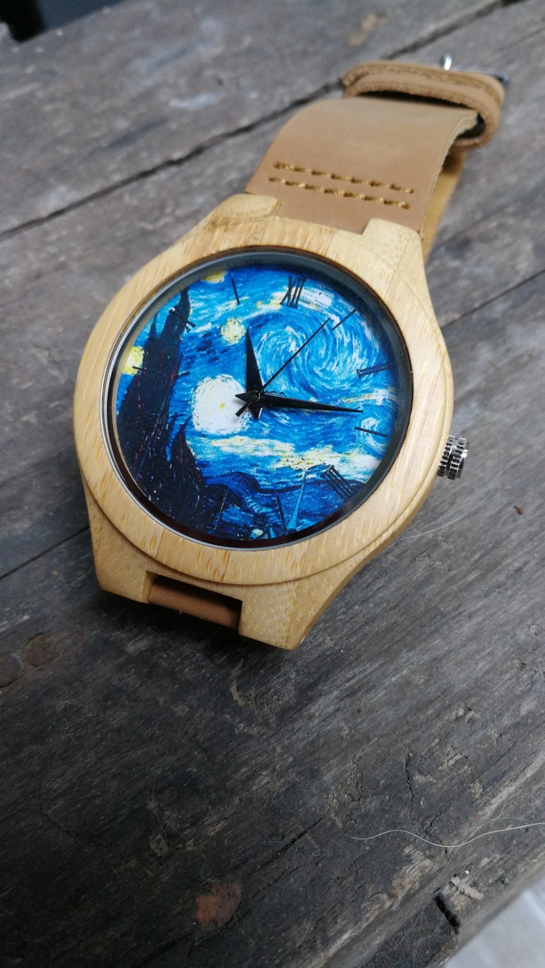 Classic Van Gogh's Paint, Starry Night Watch, Unisex, Men's and Women's ...