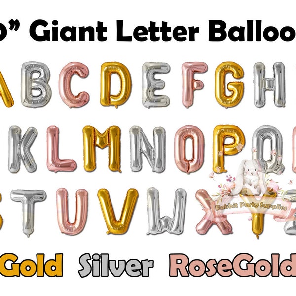 Alphabet Balloons - Etsy
