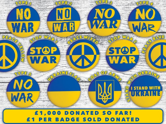 Ukraine Pin Badge Ukrainian Flag Colours Pin Back Button No - Etsy