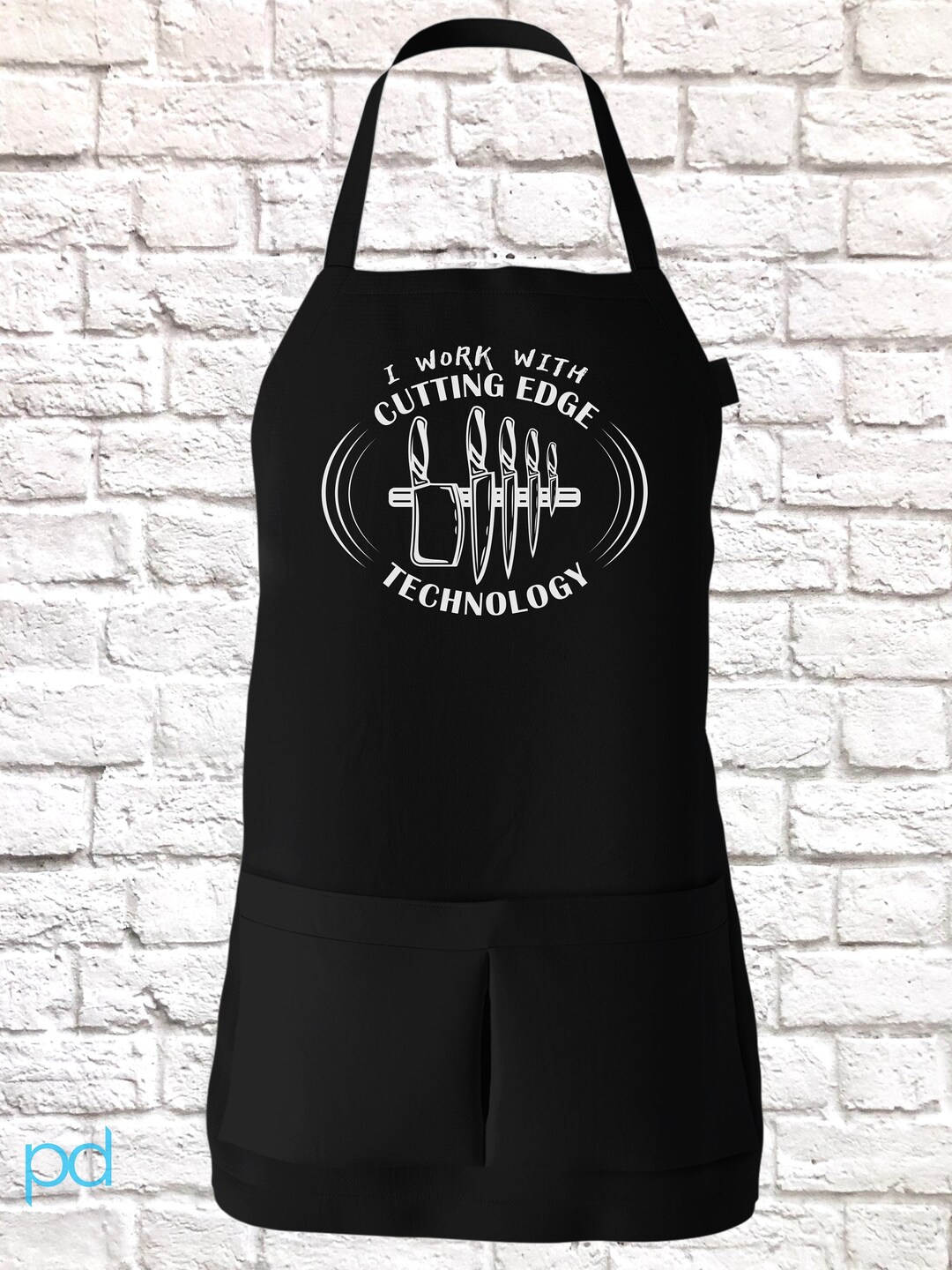 Funny Chef Apron, I Work With Cutting Edge Technology Pun Gift Idea ...