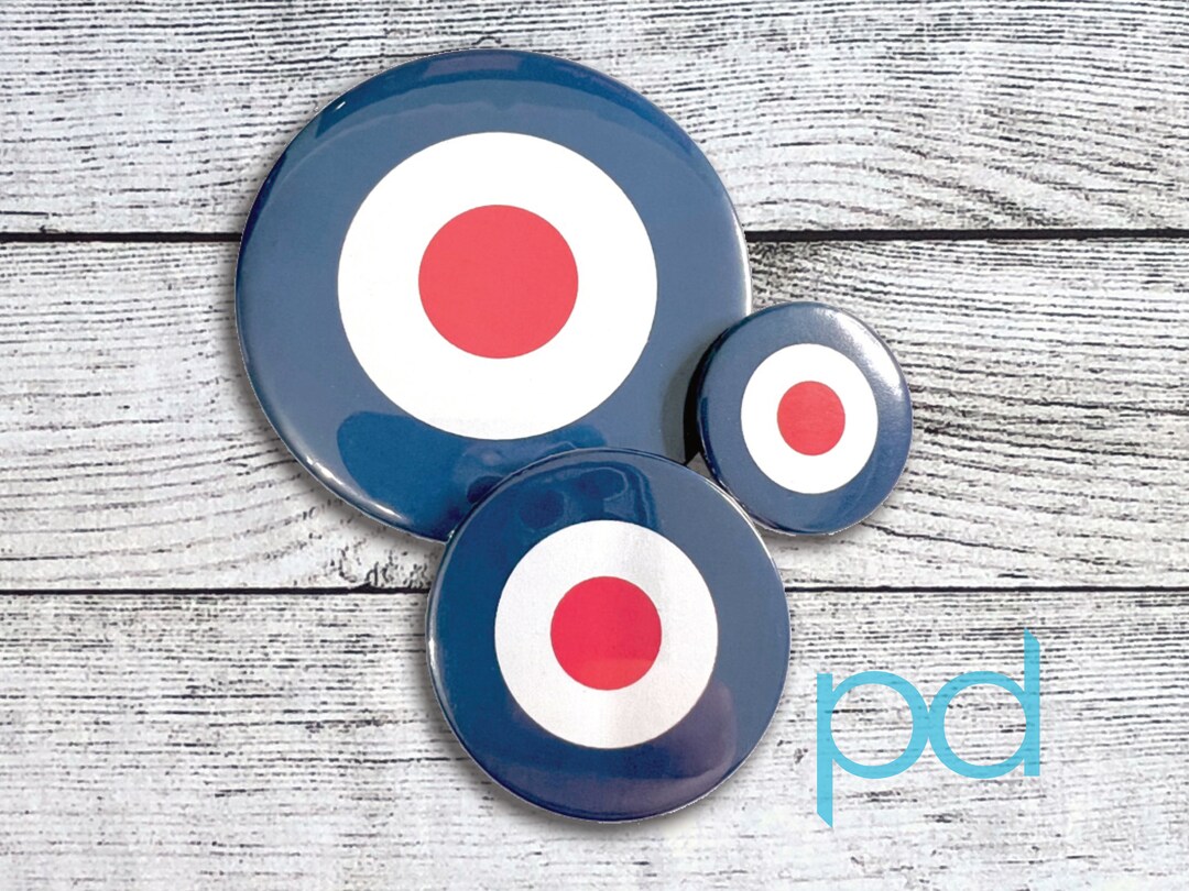 RAF Roundel Pin Badge, MOD Rings Pin Back Button Badge - Etsy