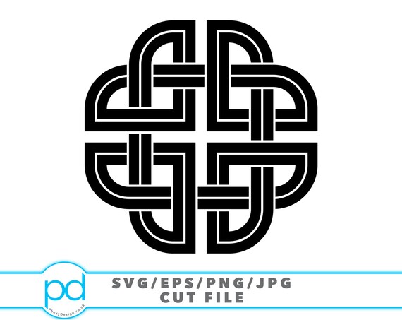 Black And White Celtic Shield Knot