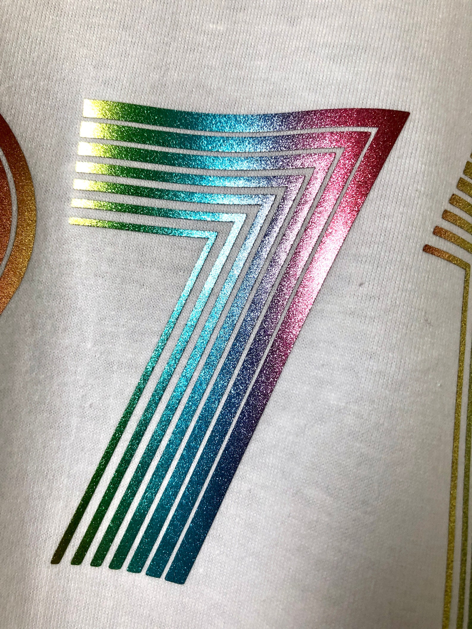 1971 T Shirt Funky Effect Vinyl HTV Rainbow Glitter 51st | Etsy