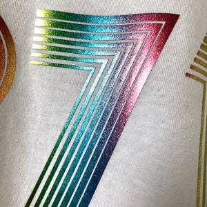 1971 T Shirt Funky Effect Vinyl HTV Rainbow Glitter, 51st Birthday Gift ...