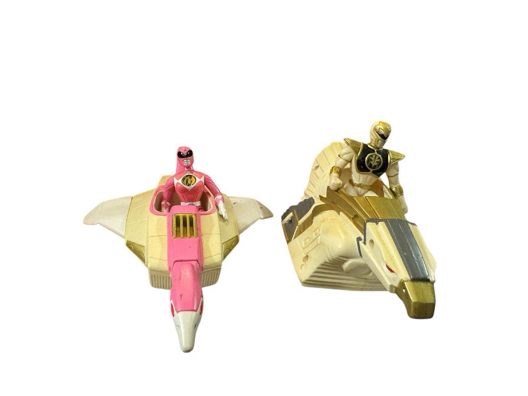 Vintage 1996 Mcdonald's Mighty Morphin Power Rangers Pink White RANGERS ...