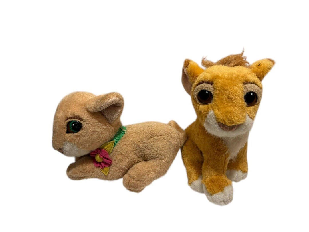 Mattel Disney 1993 the Lion King Purring Nala & Simba Stuffed Animal ...