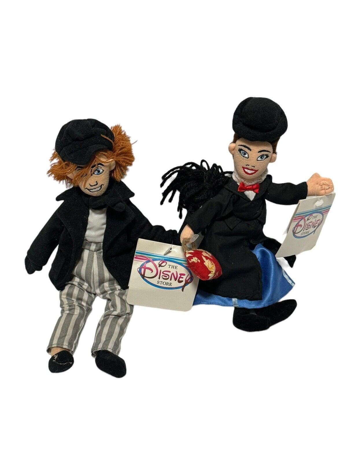 The Disney Store Mary Poppins Bert 8” Bean Bag Stuffed Plush Lot of 2 ...