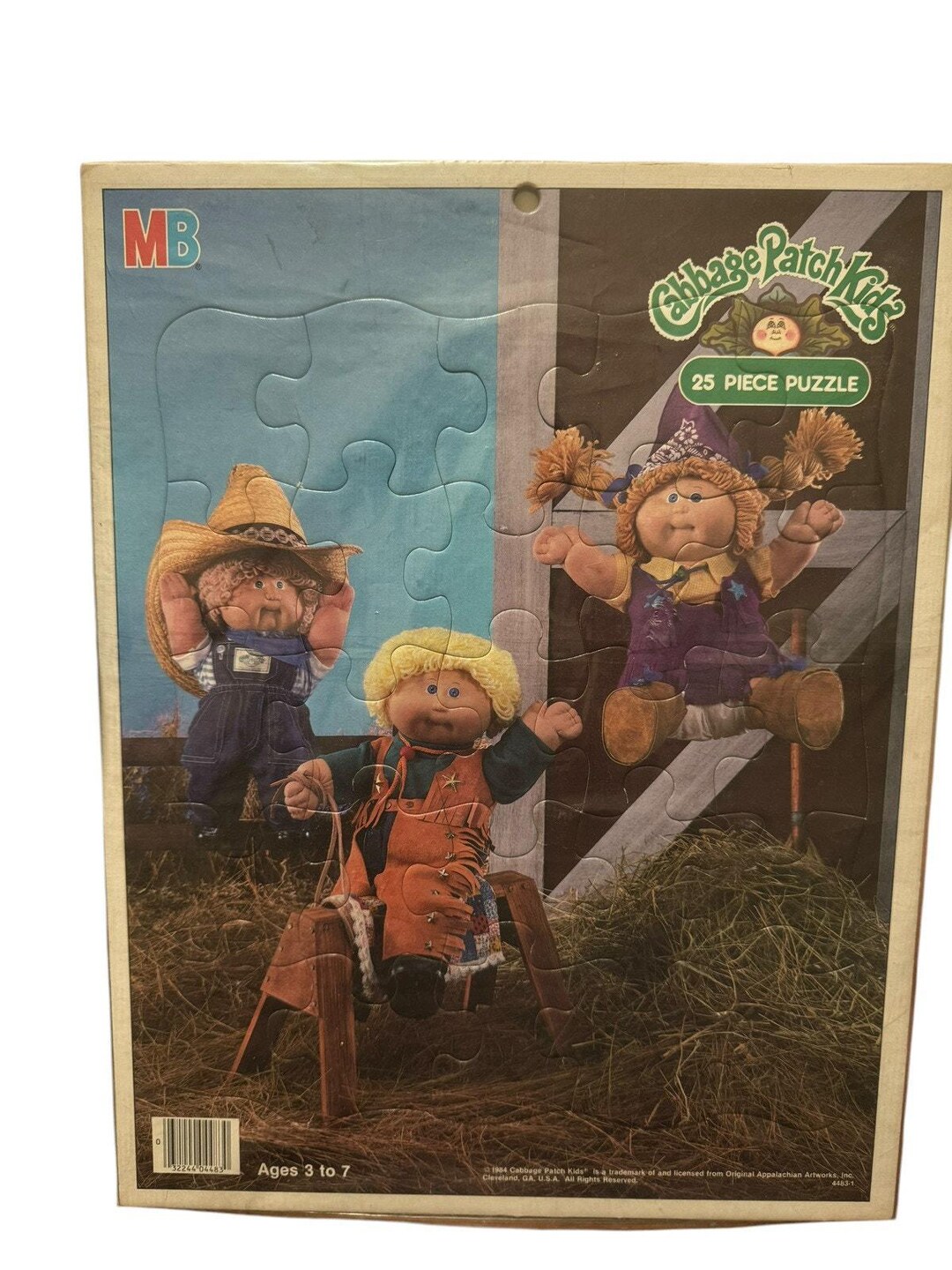 Vintage 1984 Cabbage Patch Kids Farm Farmer Cowboys 25 Piece Tray ...