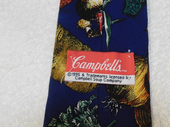 Campbells Vegetable Soup Vintage Blue Necktie Tie - Gem