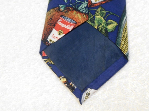Campbells Vegetable Soup Vintage Blue Necktie Tie - Gem