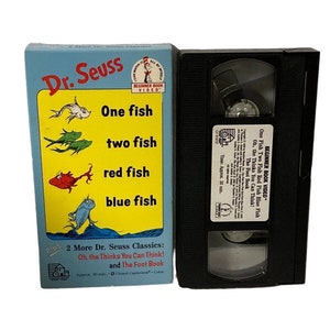 Dr. Seuss One Fish Two Fish Red Fish Blue Fish VHS Video Tape 1989 - Etsy