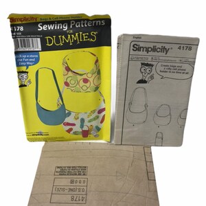 Simplicity 4178 Sewing Pattern Purse Handbag Hobo Bag Cell Phone Holder ...