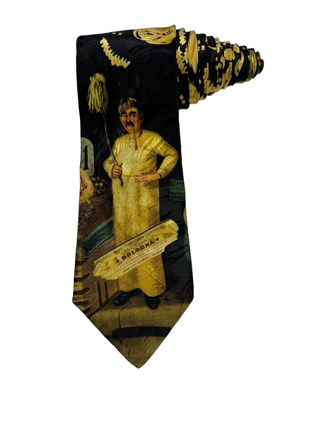 Museum Artifacts the Pasta Baker 1885 Vintage Novelty Necktie 100% Silk ...