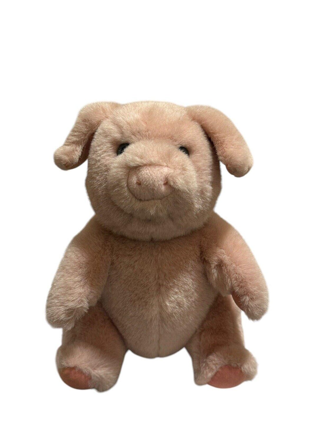 Vintage 1989 Gund Pigtails Pink Pig Stuffed Plush Doll Toy Sitting 9 ...