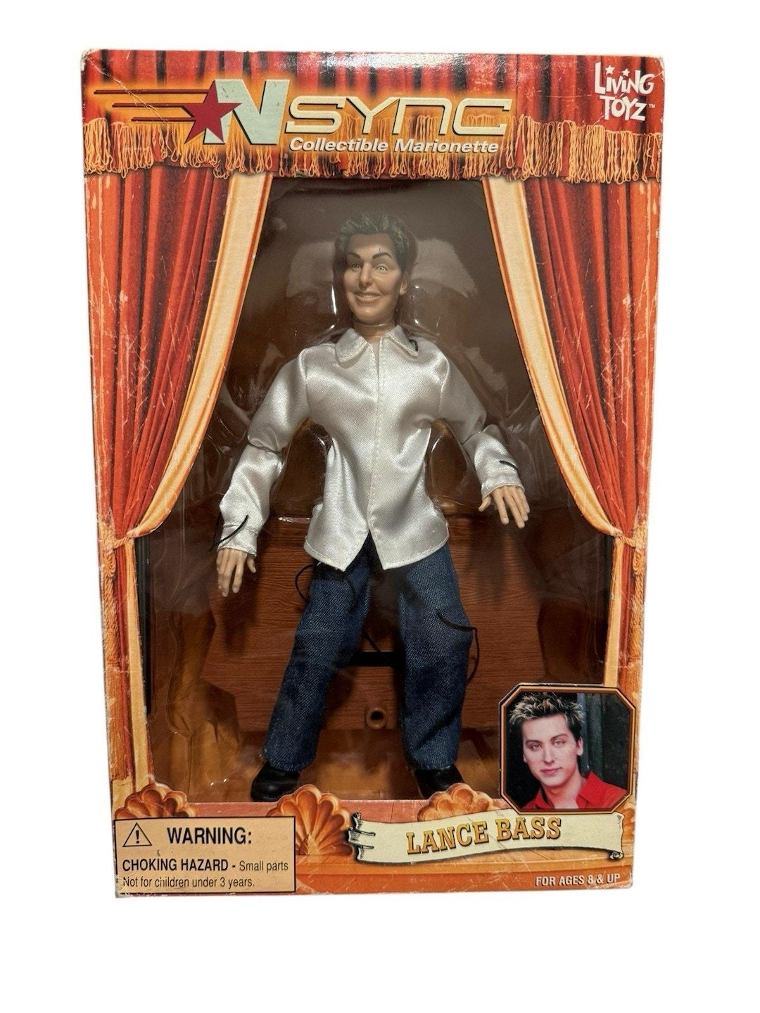 BNIB NSYNC Living Toys Collectible Marionette Action Figure Lance Bass ...