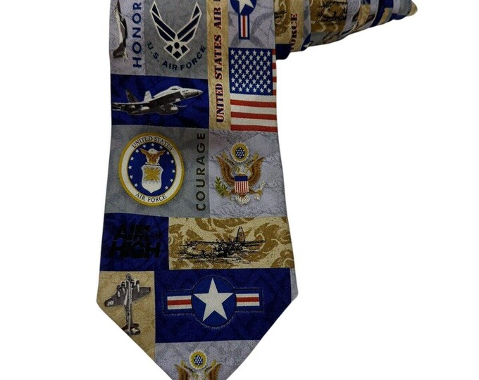 Eagle Wings USAF United States Air Force Eagle American Flag Necktie ...