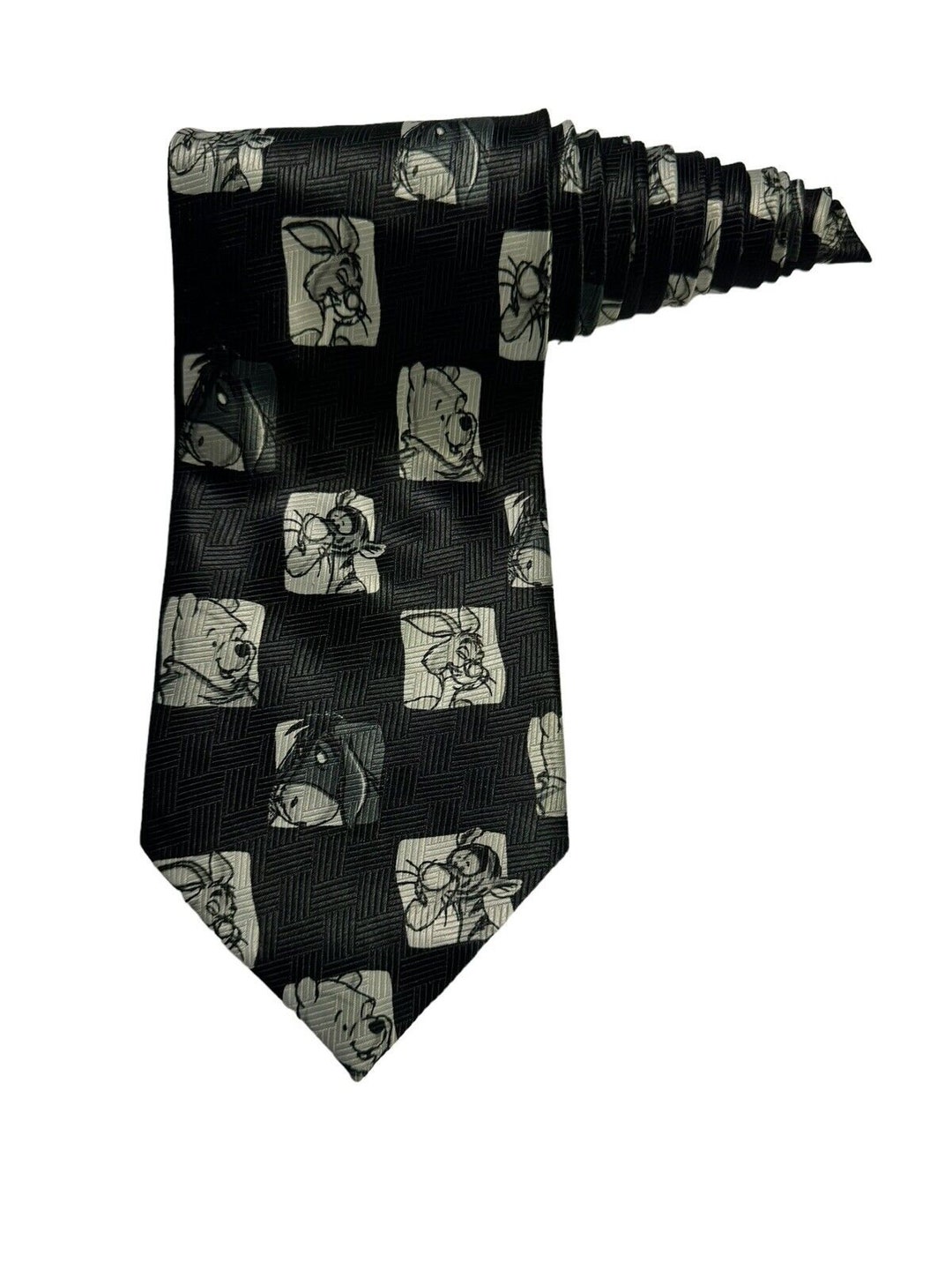 Disney Winnie the Pooh Grey Black Tigger Eeyore Rabbit Cartoon Vintage ...