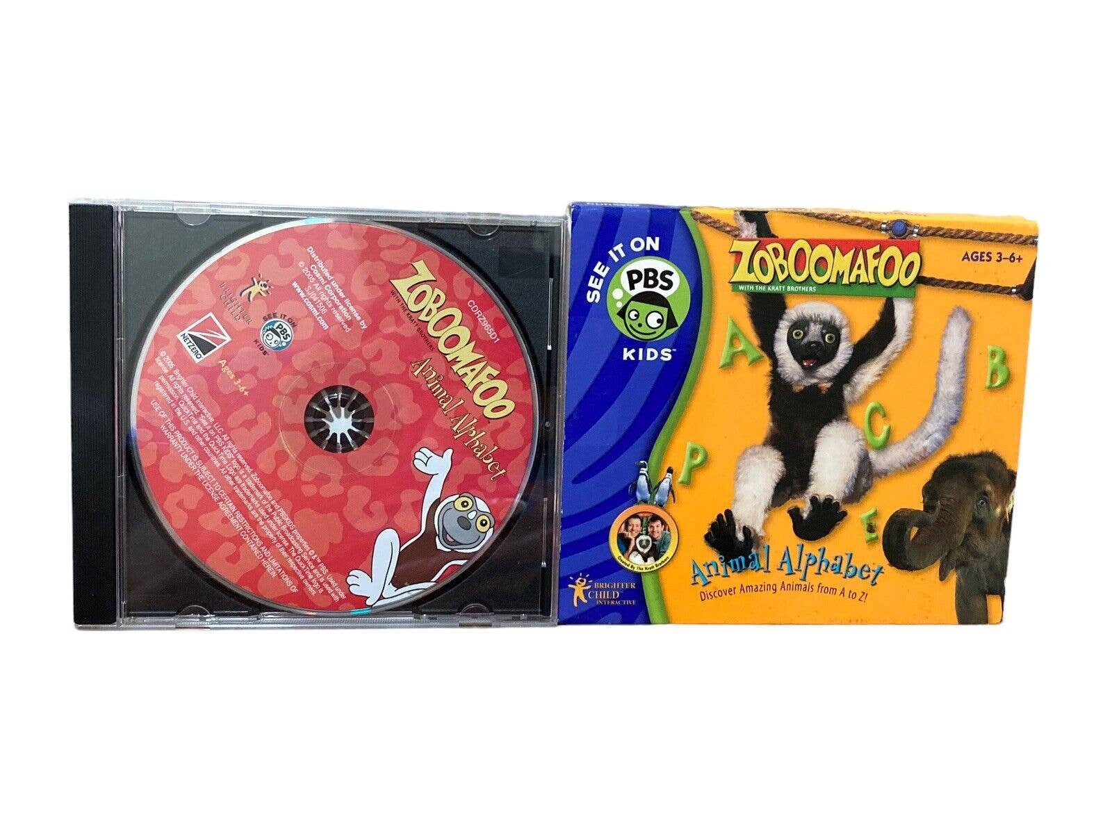 Zoboomafoo Animal Alphabet Pc Cd Rom Computer Game Windows 98 - Etsy