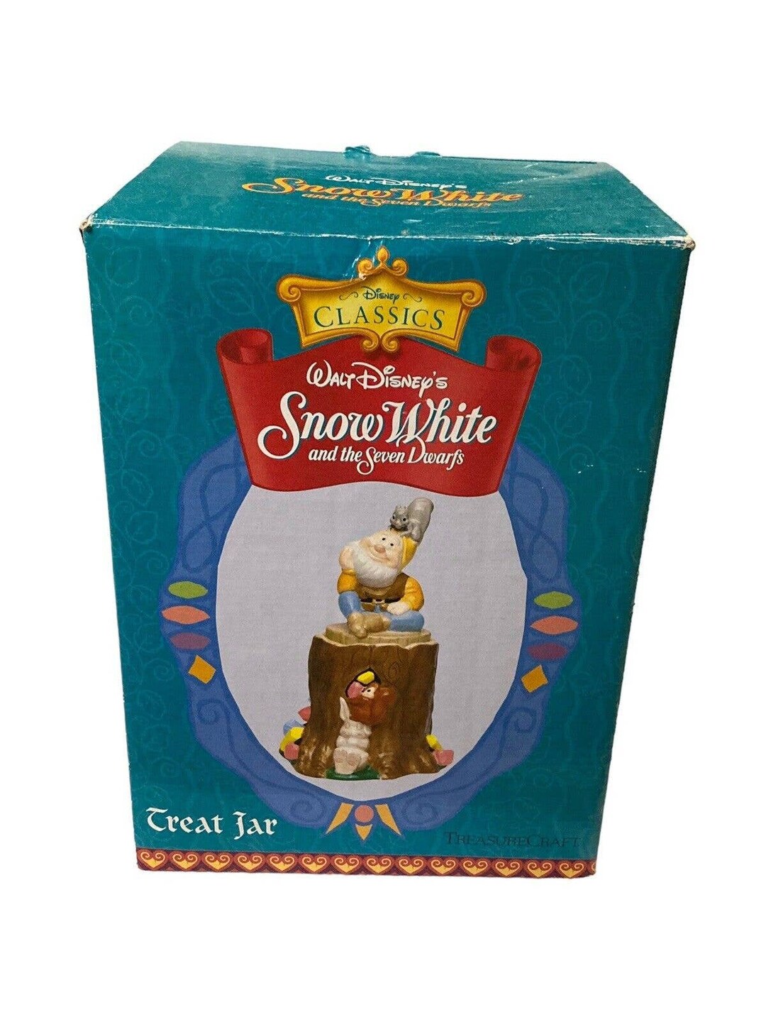 Treasure Craft Disney Snow White Seven Dwarfs Happy Ceramic Treat Jar W ...