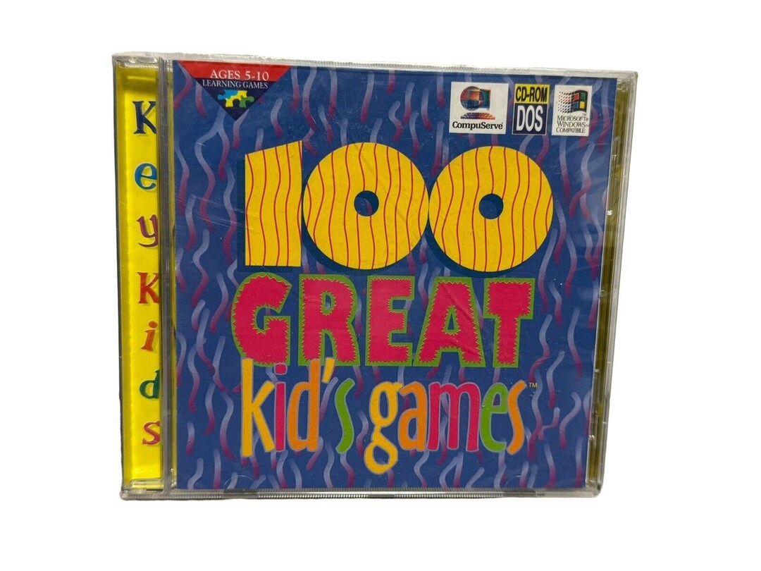 100 Great Kids Games PC 1995 Ages 5-10 Compuserve Softkey MS Windows - Etsy