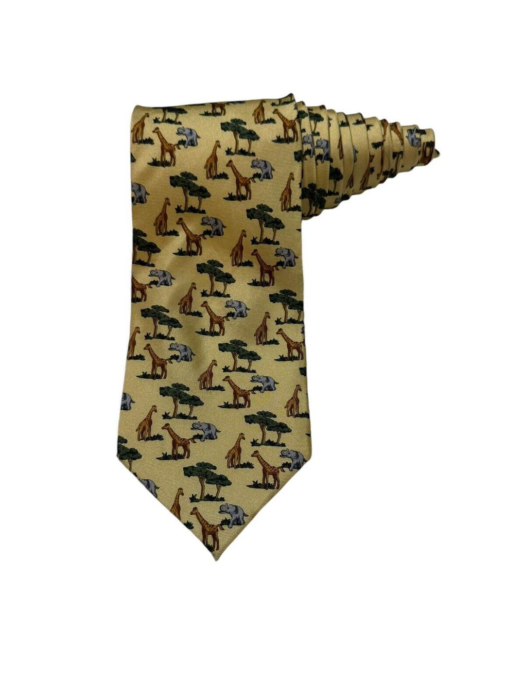 Tango Giraffes Elephants Animals Vintage Novelty Necktie 100% Silk - Etsy