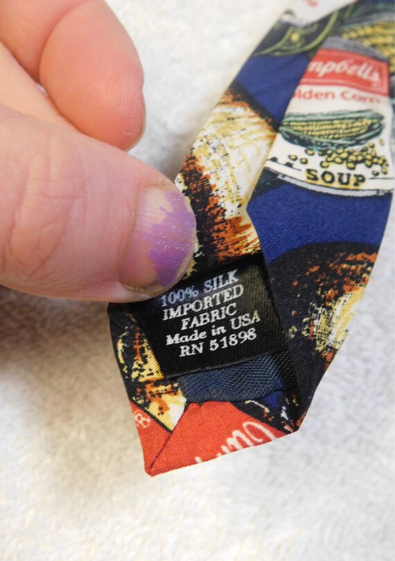 Campbells Vegetable Soup Vintage Blue Necktie Tie - Gem