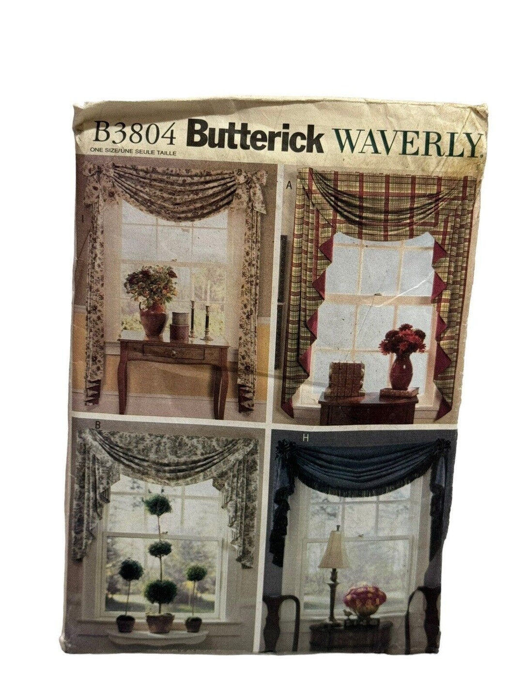 Butterick B3804 Waverly Window Treatments Drapes Valances Sewing Pattern 2005 - Etsy