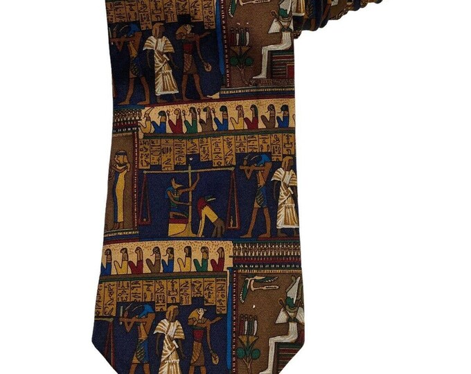 Alynn Neckwear Ancient Art Egypt 3000 BC Vintage Novelty Necktie 100% ...