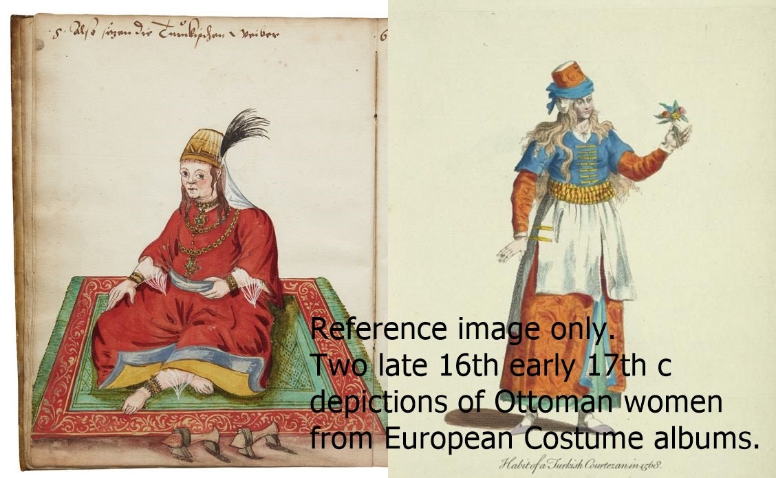 Women's Ottoman Turkish Tarpus Headdress W Veil 15-16th C - Etsy