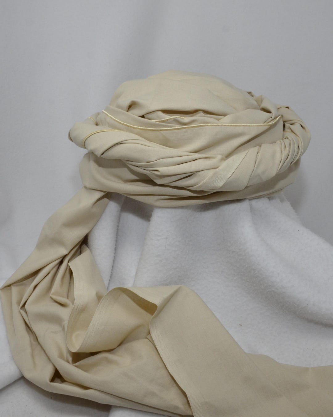 Tan 100% Cotton Broadcloth 4-yard Turban or Sash Unisex: Turkish ...