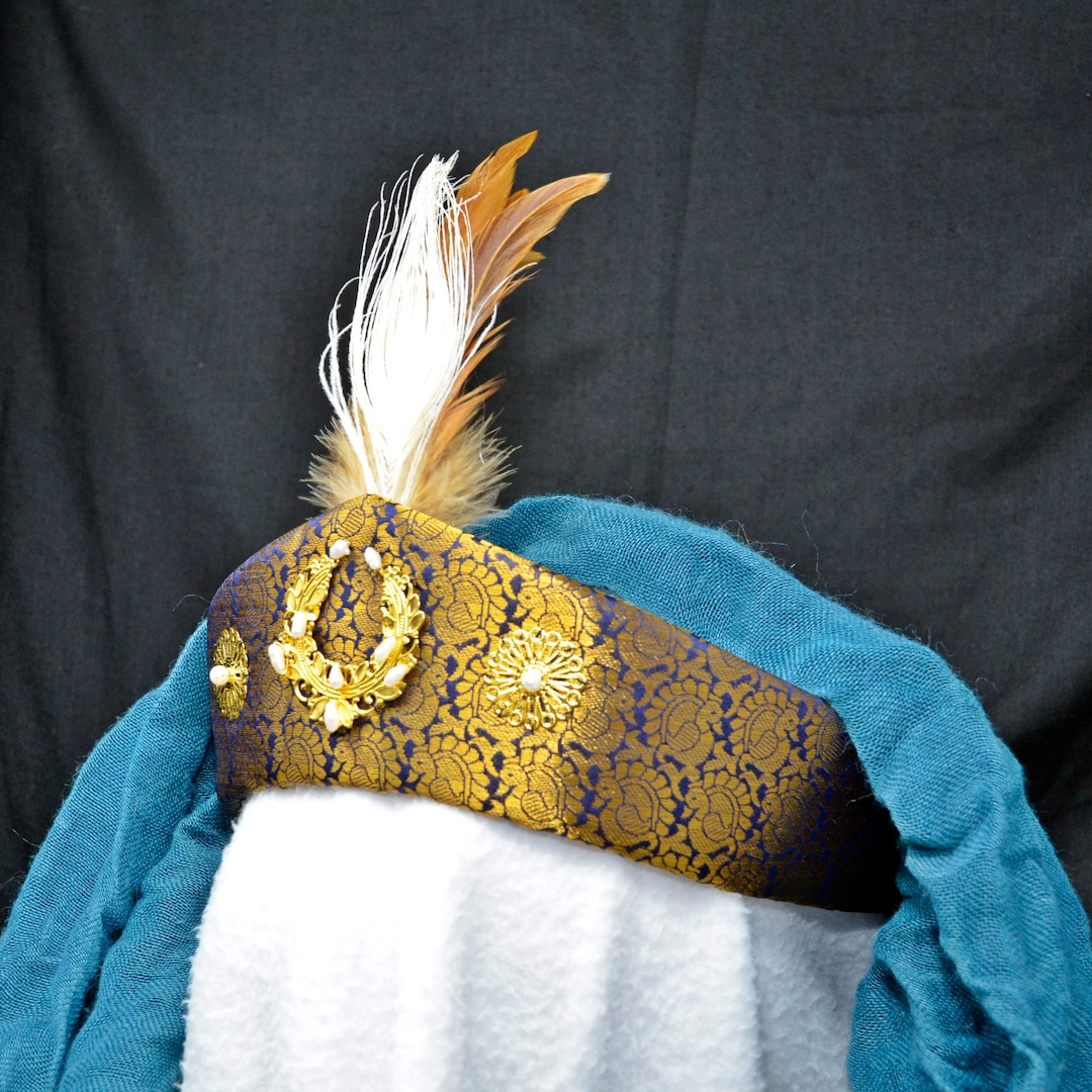PEACOCKS! SCA Laurel Regalia Women's Persian Style Taj Diadem Silk ...