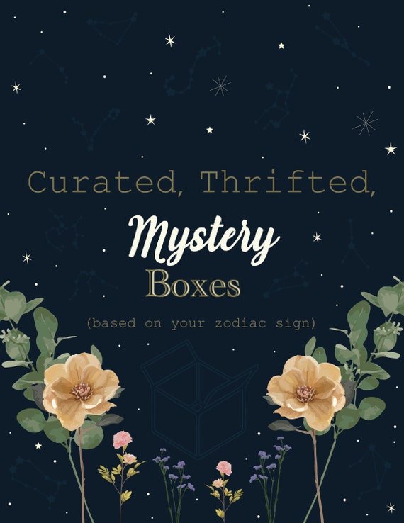 Curated Thrifted Mystery Boxes based on Your Zodiac Sign | Etsy